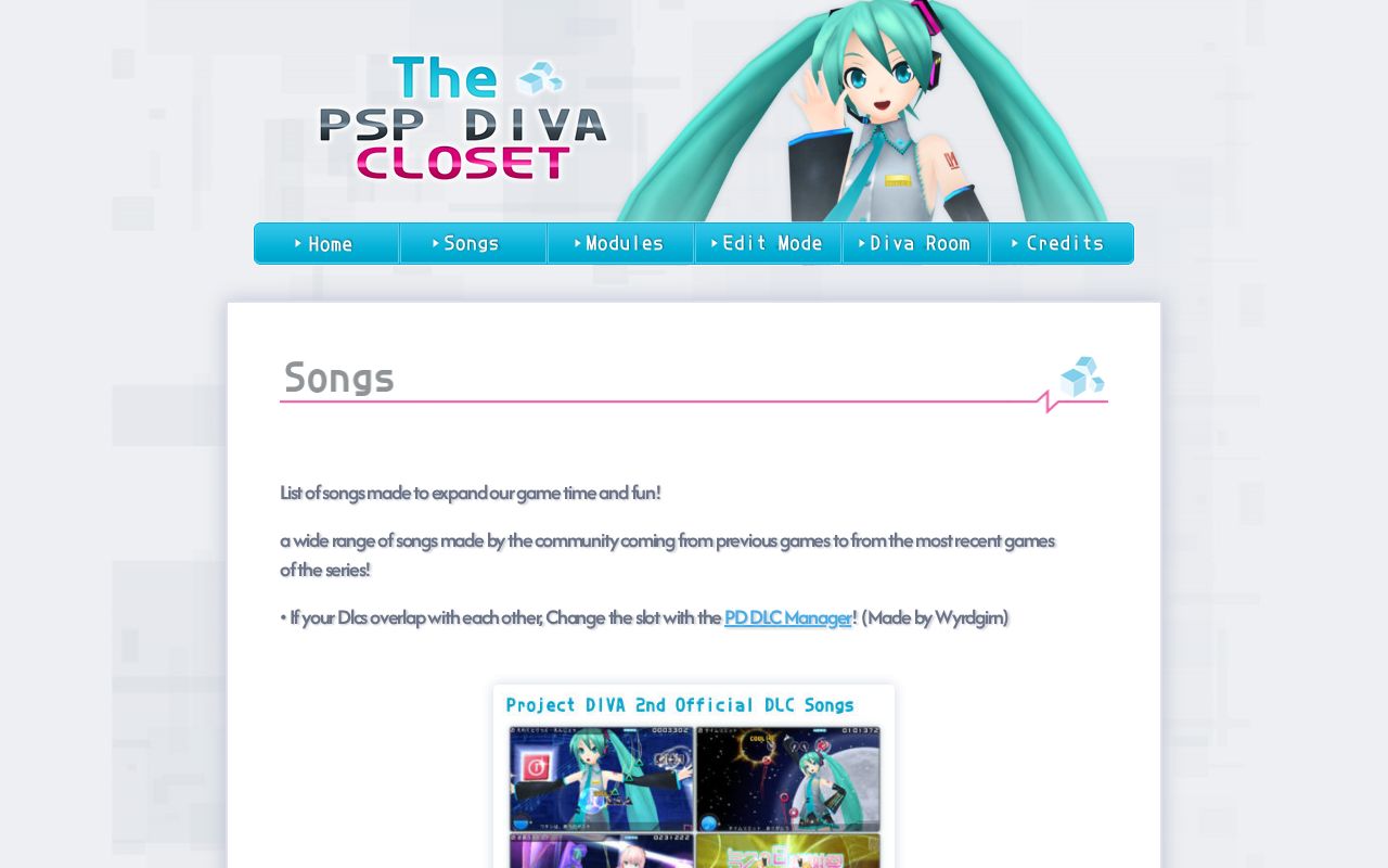 The PSP DIVA Closet